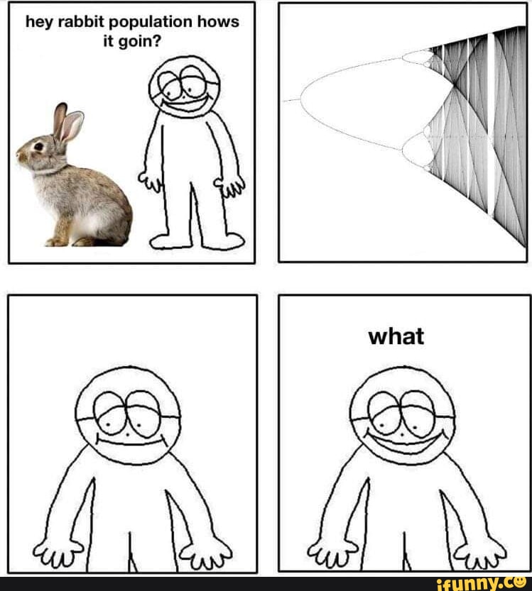 Hey rabbit population hows it goin? - iFunny