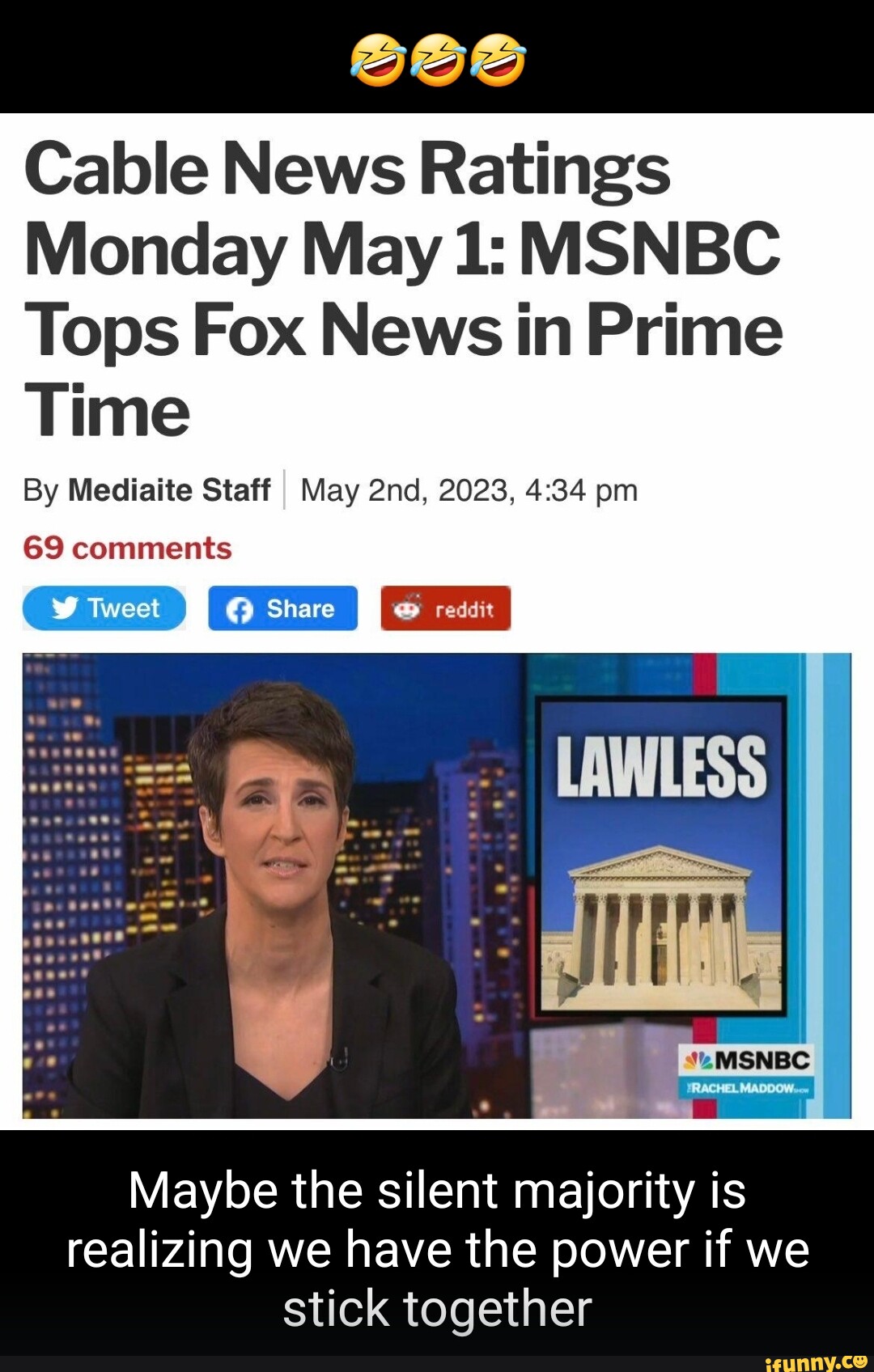 Cable News Ratings Monday May 1: MSNBC Tops Fox News in Prime Time By ...