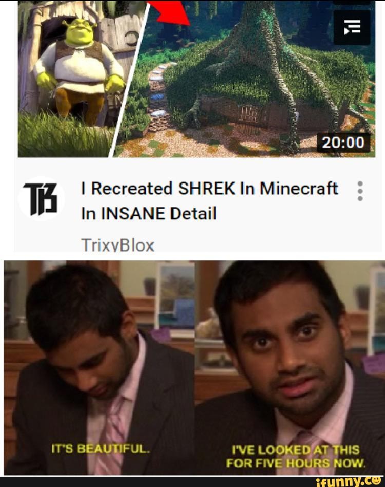 I Recreated SHREK In Minecraft In INSANE Detail IT'S BEAUBIFUL I'VE ...