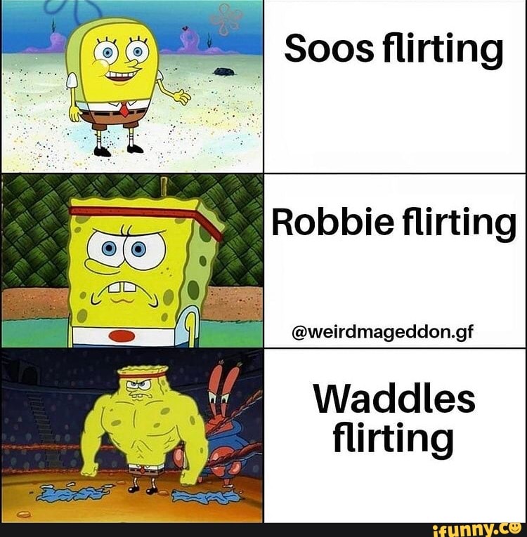 Soos flirting Robbie flirting @weirdmageddon.gf Waddles flirting - iFunny