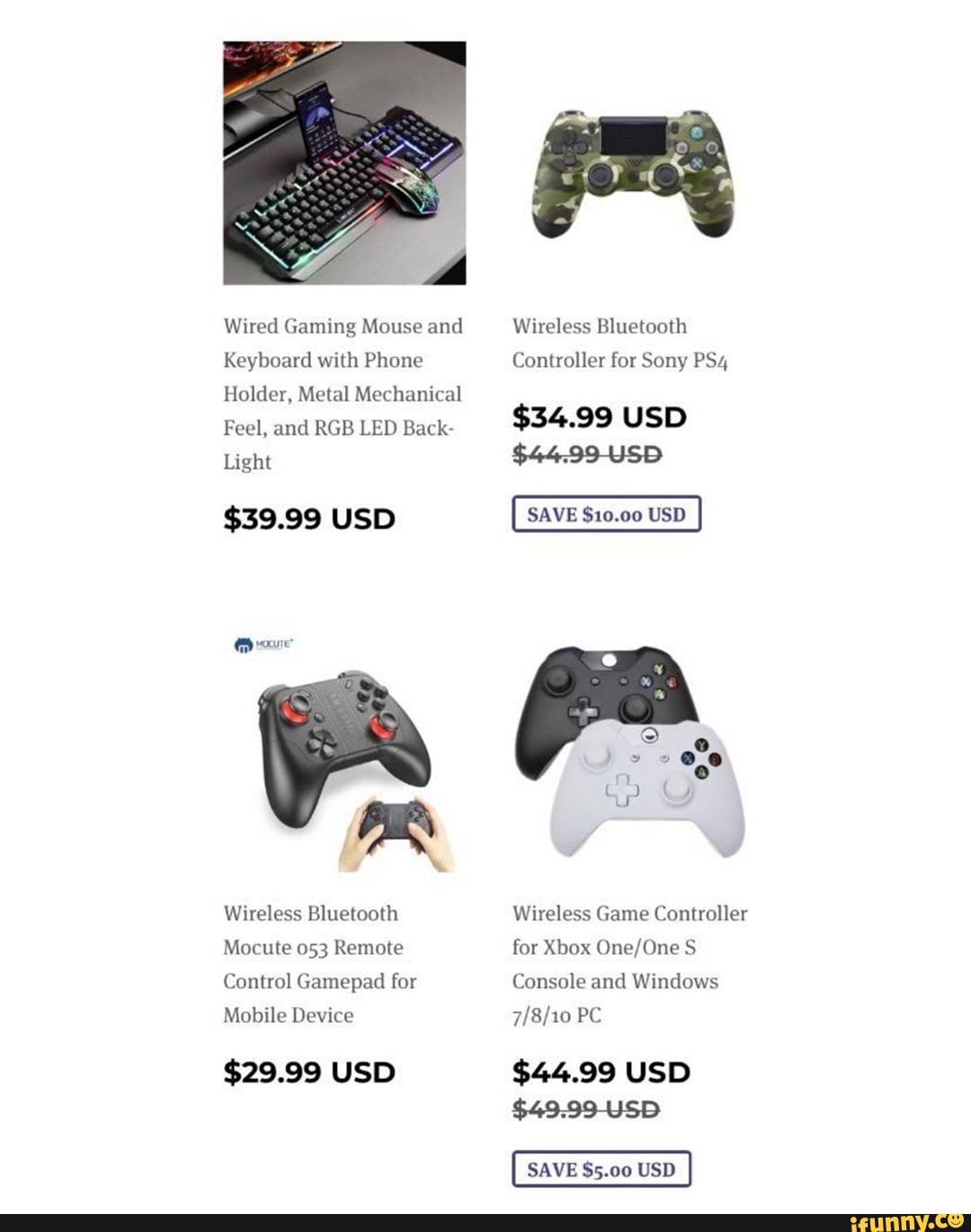 Wired Gaming Mouse and Keyboard with Phone Holder, Metal Mechanical ...