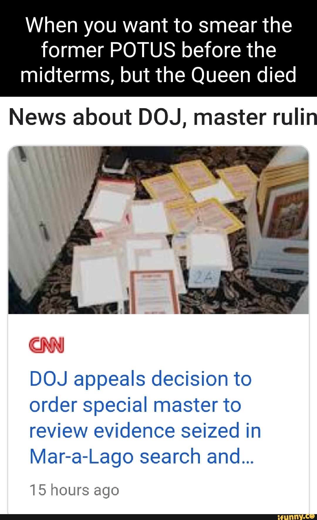 When you want to smear the former POTUS before the midterms, but the ...