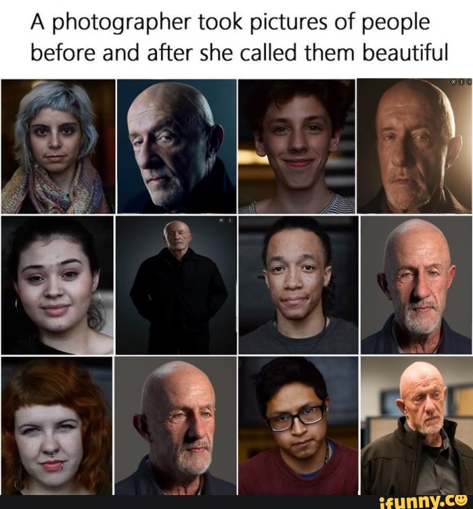 A photographer took pictures of people before and after she called them ...