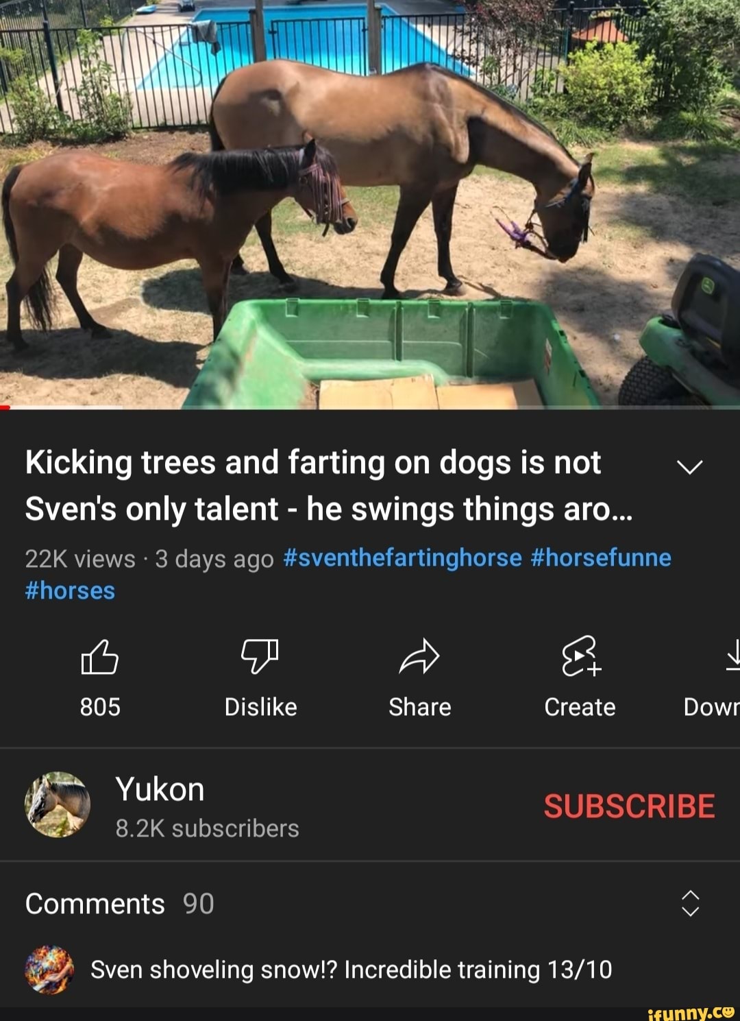 Kicking trees and farting on dogs is not Sven's only talent - he swings ...