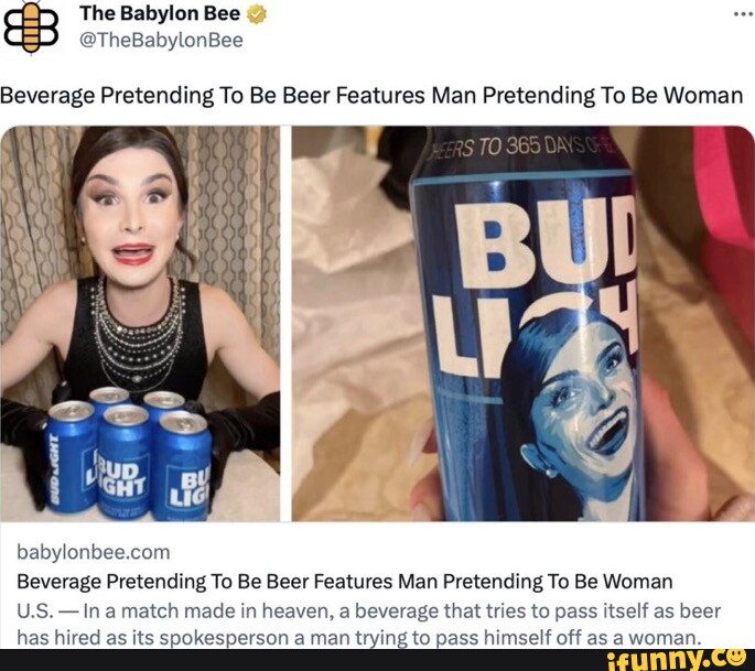 The Babylon Bee Beverage Pretending To Be Beer Features Man Pretending ...