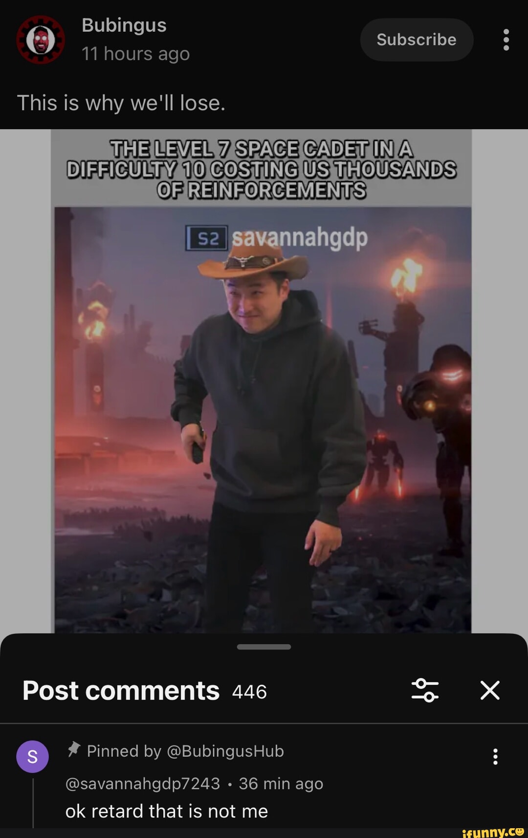 Bubingus Subscribe 11 hours ago This is why we'll lose. REVEL SPACE ...