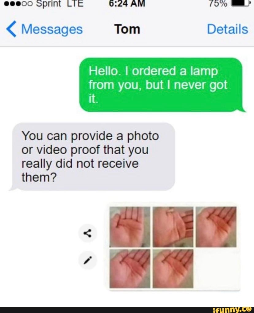 @eeeco sprint LIE AM Messages Tom Details Hello. I ordered a lamp from ...