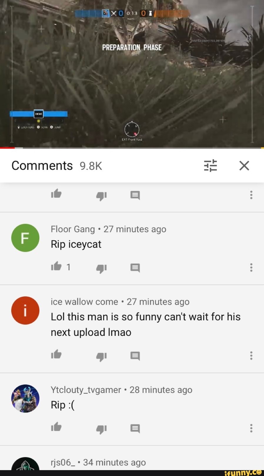 Floor Gang 27 minutes ago Rip iceycat ice wallow come 27 minutes ago ...