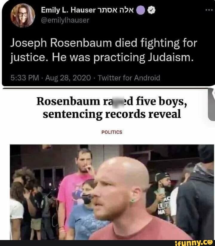 Emily L. Hauser NON C) Joseph Rosenbaum died fighting for justice. He ...