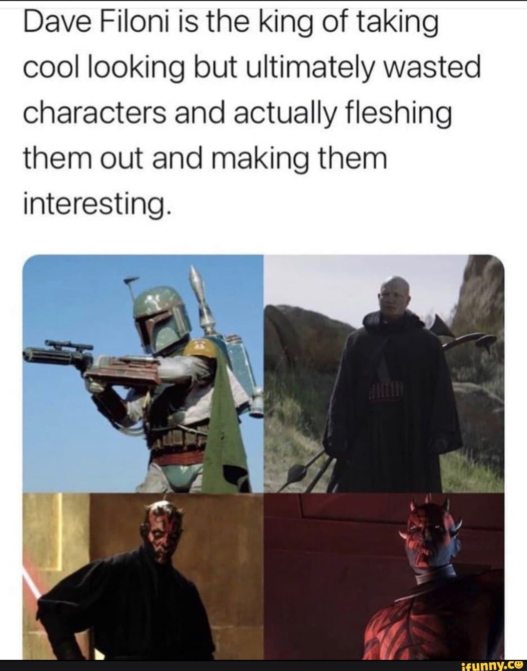 Dave Filoni is the king of taking cool looking but ultimately wasted ...