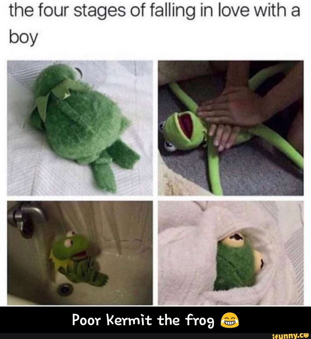 The four stages of falling in love With a Poor kermit the Frog - Poor ...