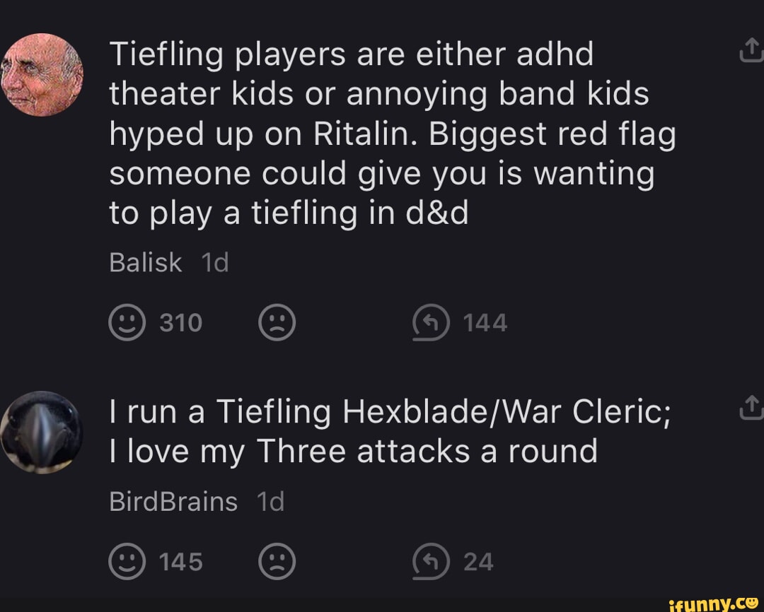 Tiefling memes. Best Collection of funny Tiefling pictures on iFunny