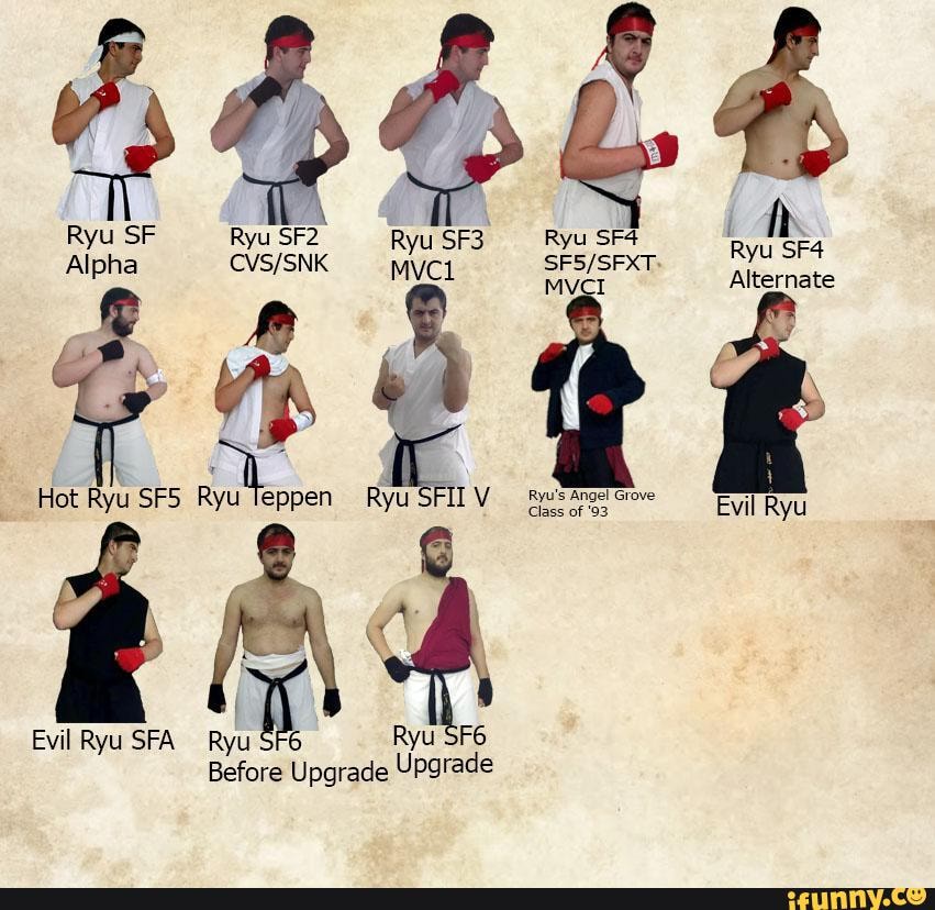 Ryu SF Ryu Ryu Alpha MVC1 Hot Ryu R) eppen Ryu SFII V Evil Ryu SFA Ry ...