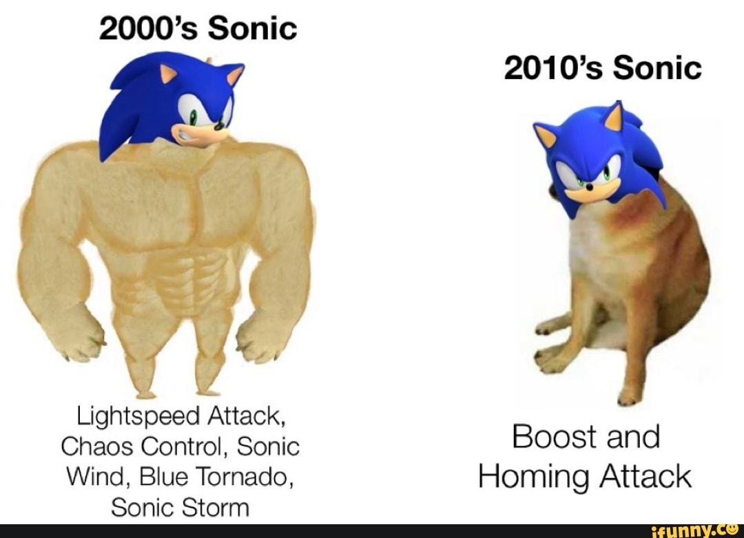 2000's Sonic Lightspeed Attack, Chaos Control, Sonic Wind, Blue Tornado ...
