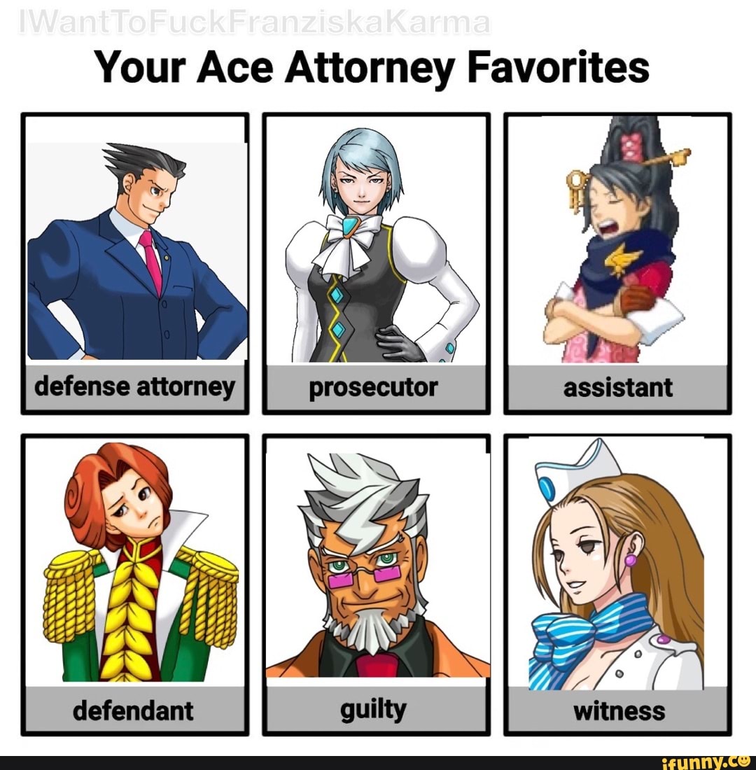 Tes Your Ace Attorney Favor assistant defense attorney SSS AS defendant ...