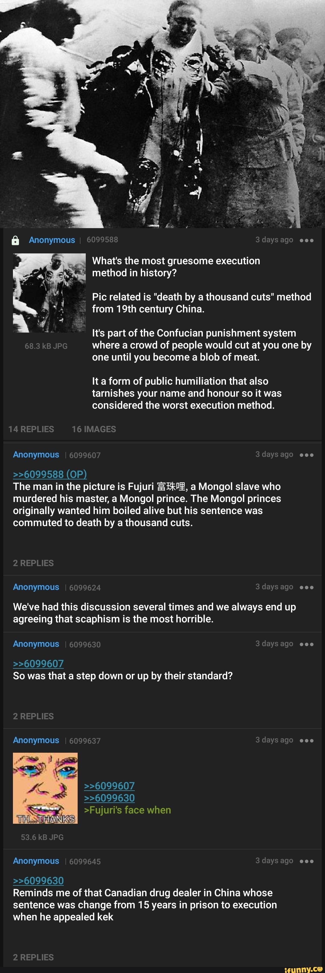 What's the most gruesome execution ' method in history? Pic related is ...