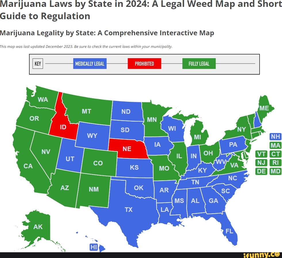 Marijuana Laws by State in 2024: A Legal Weed Map and Short Guide to ...