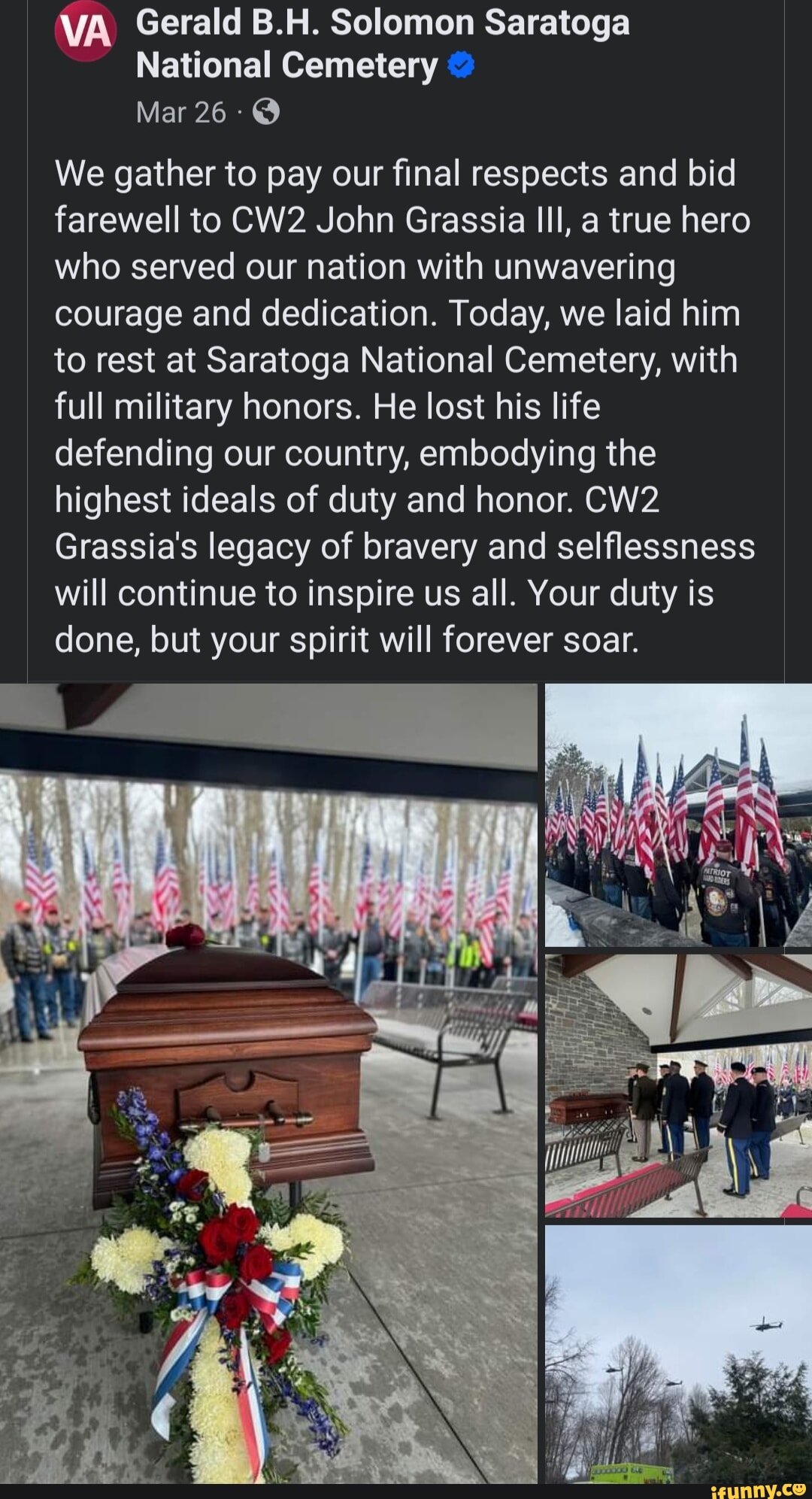 VA Gerald B.H. Solomon Saratoga National Cemetery Mar 26 We gather to ...