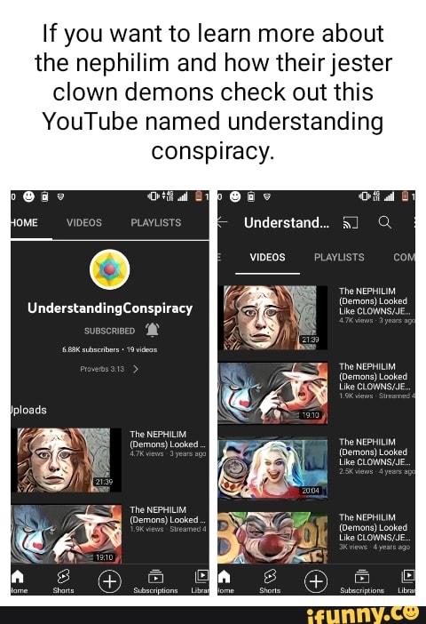 If you want to learn more about the nephilim and how their jester clown ...