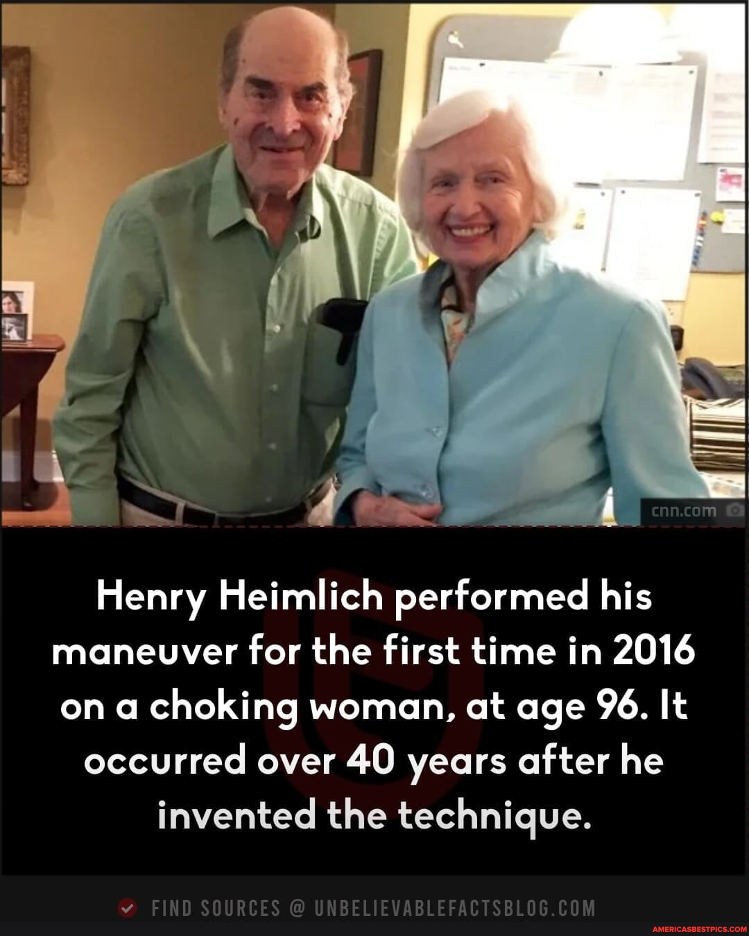 N/A - Henry Heimlich performed his maneuver for the first time in 2016 ...
