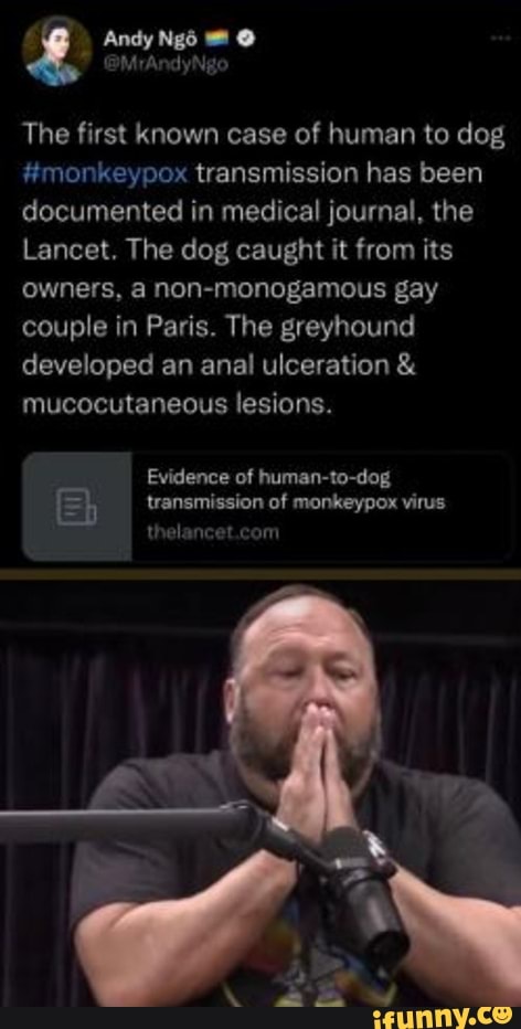 Andy @ The first known case of human to dog #monkeypox transmission has ...