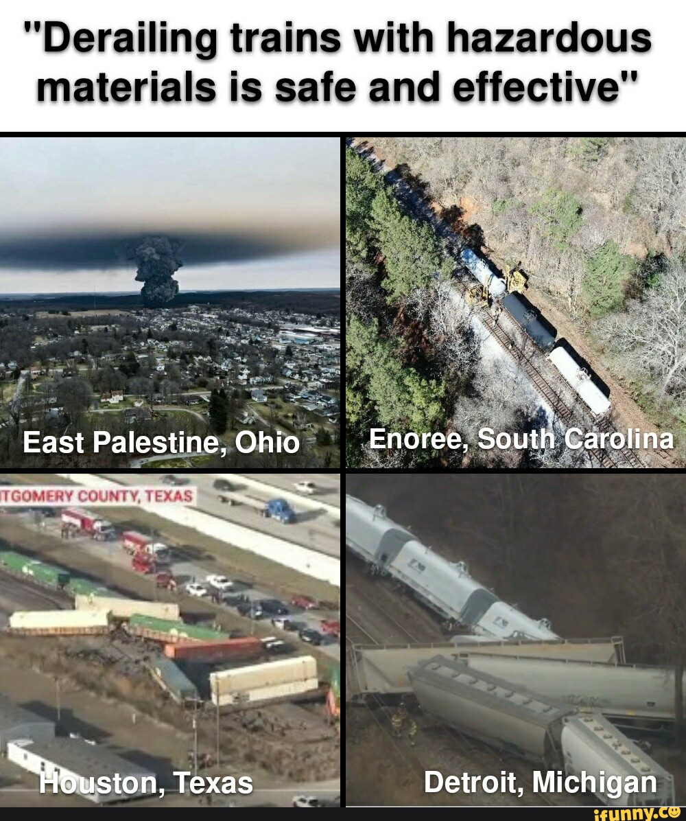 "Derailing trains with hazardous materials is safe and effective" East ...