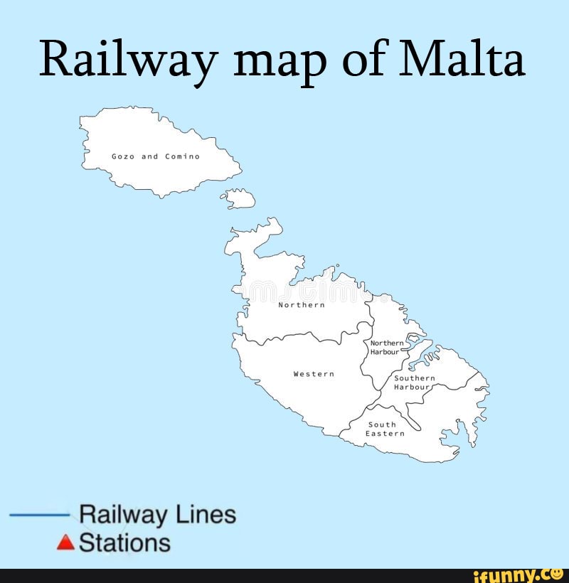 Railway map of Malta - Railway map of Malta Railway Lines AStations ...