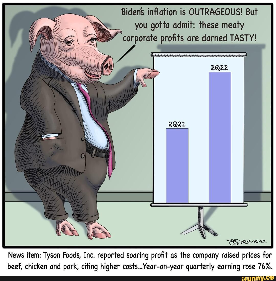 Bidens inflation is OUTRAGEOUS! But you gotta admit: these meaty ...