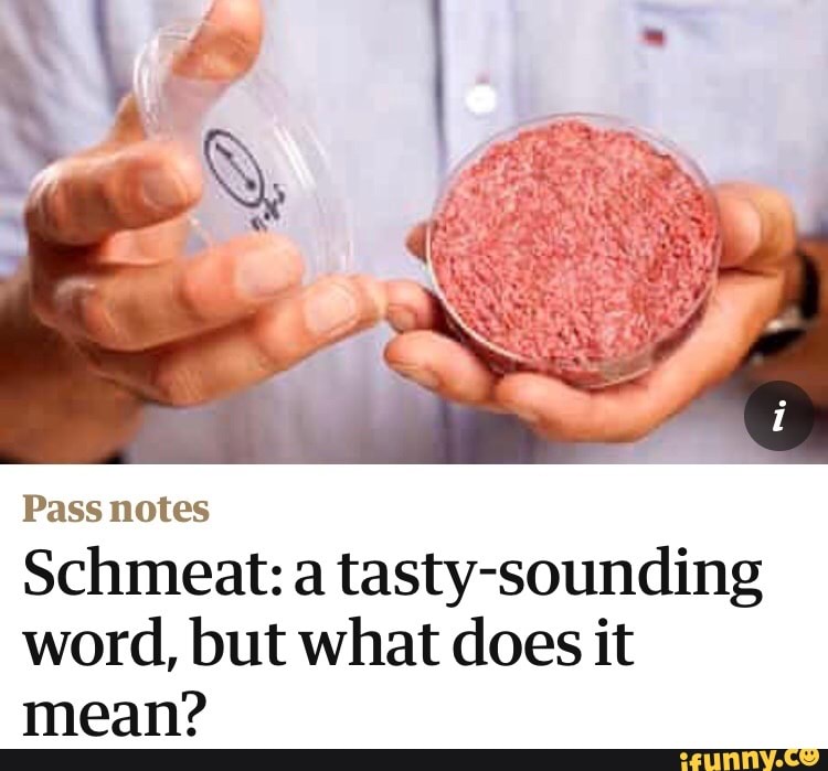 Pass notes Schmeat: a tasty-sounding word, but what does it mean? - iFunny