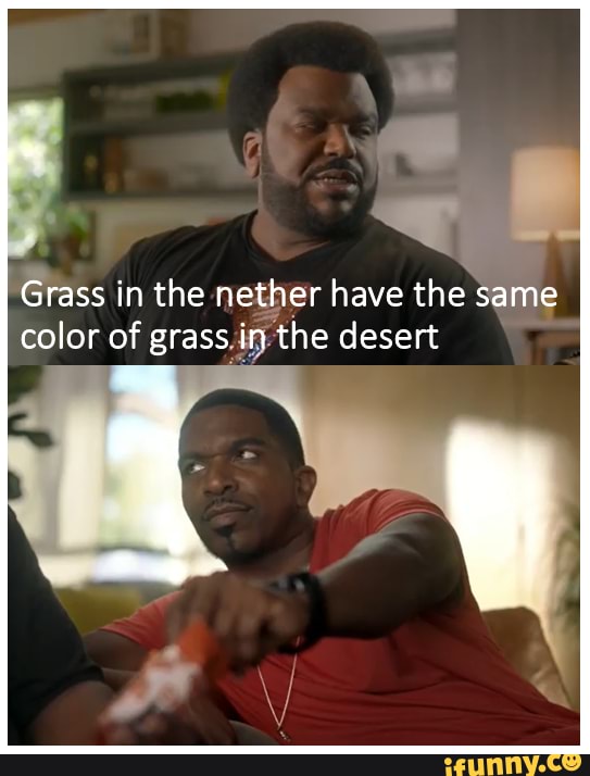 As Grass in the nether have the same color of grass in the desert - iFunny