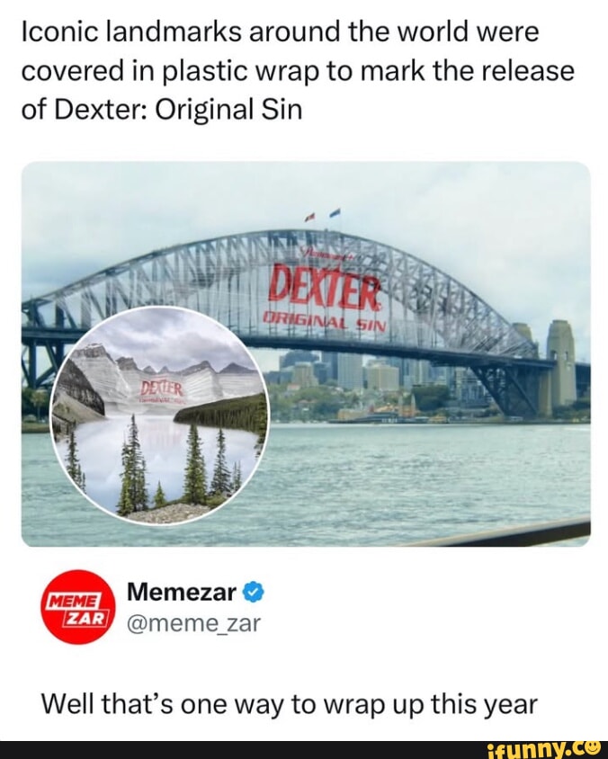 Iconic landmarks around the world were covered in plastic wrap to mark ...