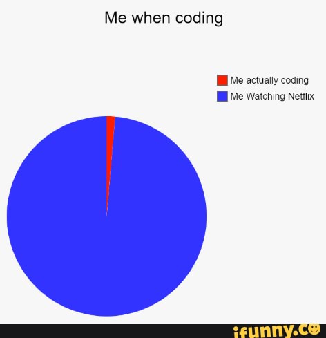 Me when coding Me actually coding Me Watching Netflix - iFunny