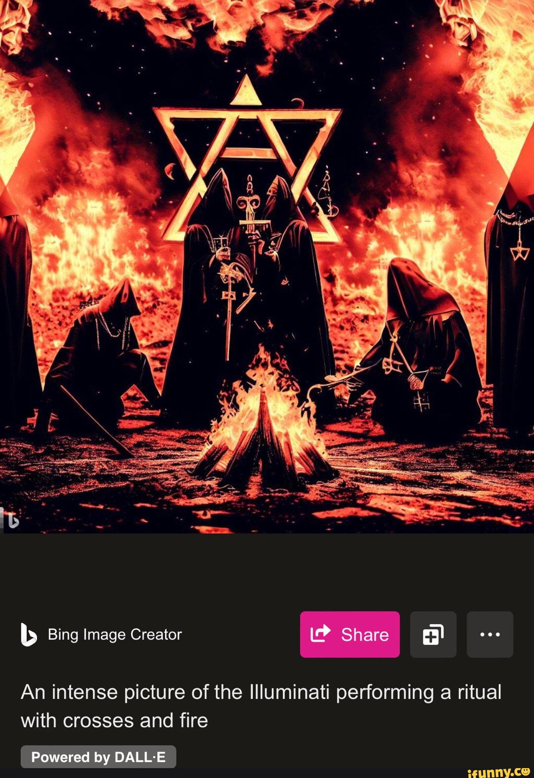 Bing Image Creator Share An intense picture of the Illuminati ...