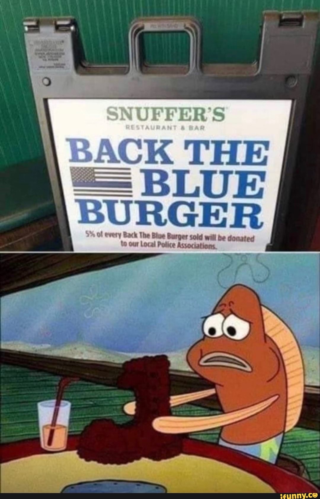 BLUE BURGER Back The Blue Burger sold will be donated to our Local ...