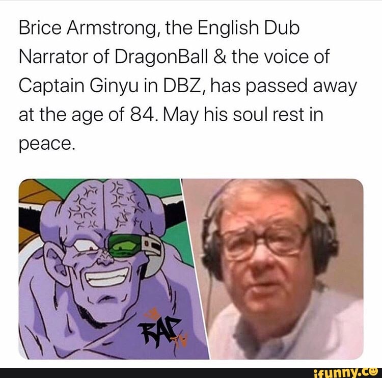 Brice Armstrong, the English Dub Narrator of DragonBall the voice of ...