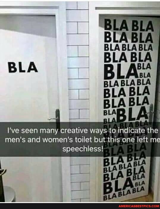 I've seen many creative ways-to leate the men's and women's toilet but ...