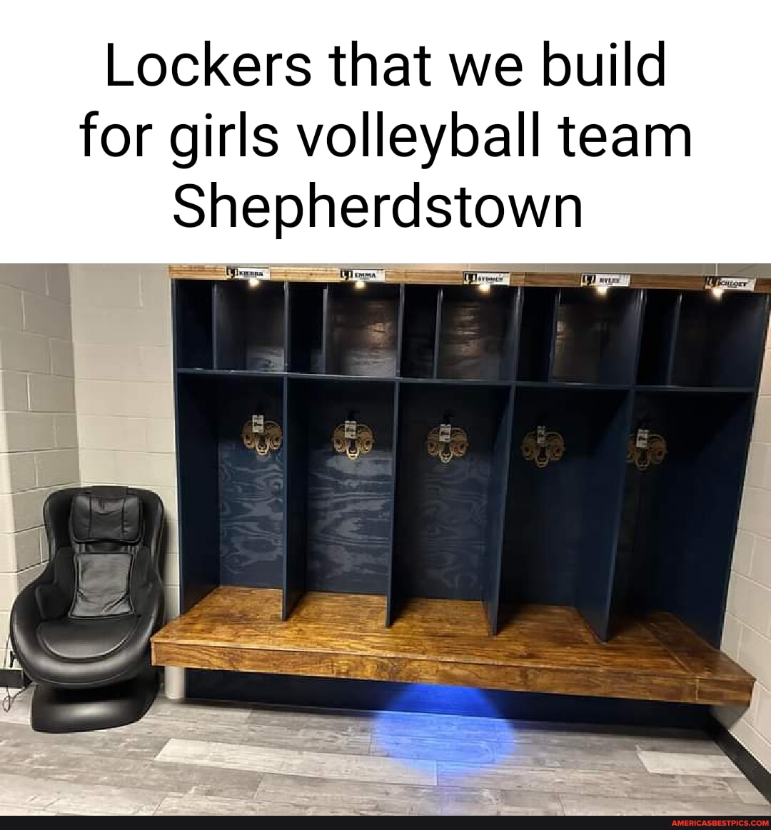 Lockers that we build for girls volleyball team Shepherdstown I ...