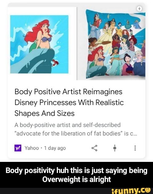 Body Positive Artist Reimagines Disney Princesses With Realistic Shapes ...