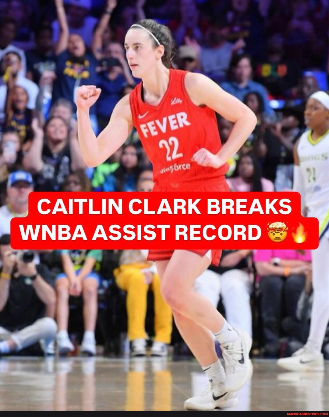 Caitlin Clark with 19 assists to set a new WNBA RECORD 🔥 (via @indianafever) - CAITLIN CLARK ...