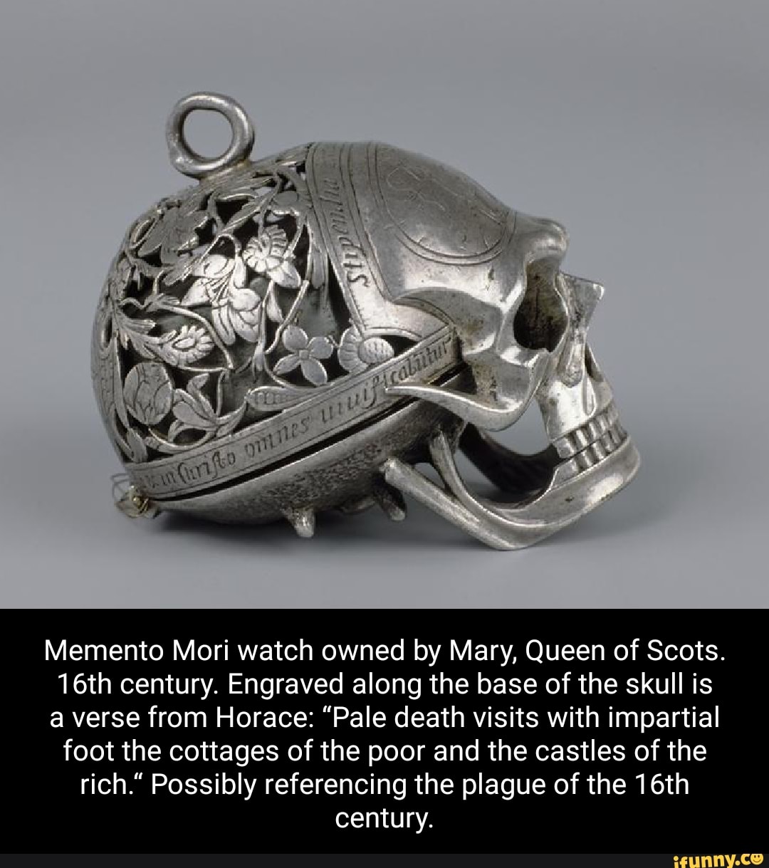 Memento Mori watch owned by Mary, Queen of Scots. 16th century ...