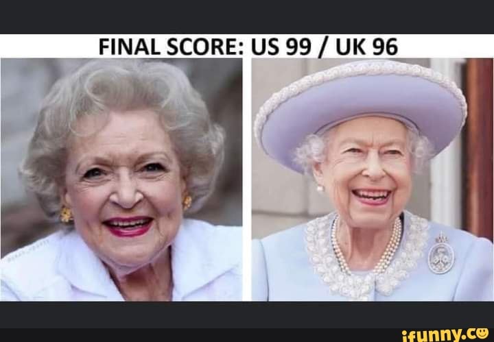 FINAL SCORE: US 99 UK 96 - iFunny
