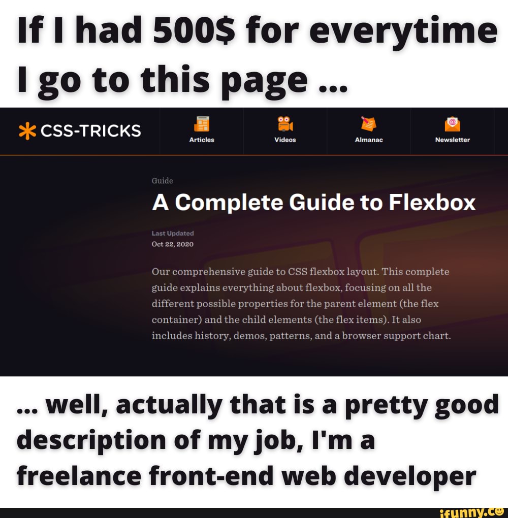 If had SOS for everytime go to this page CSS-TRICKS Articles A Complete ...