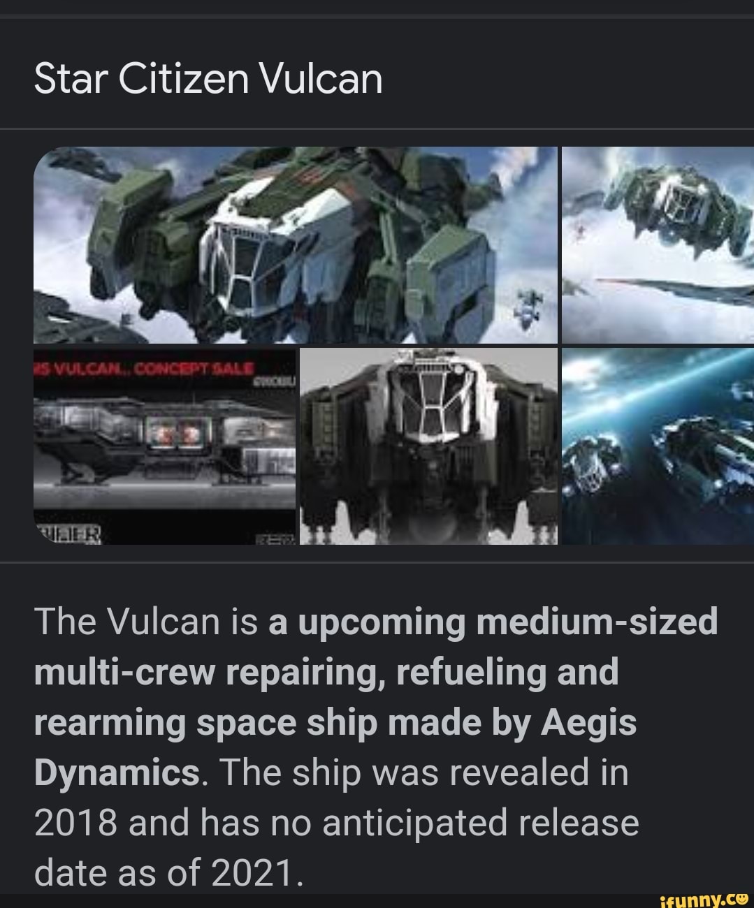 Star Citizen Vulcan VULCAN ONCEPT IE bide. ahs The Vulcan is a upcoming ...