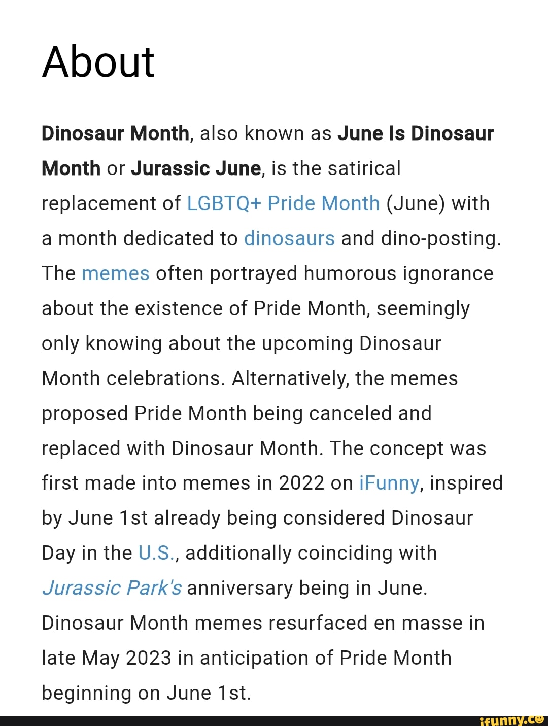 About Dinosaur Month, also known as June Is Dinosaur Month or Jurassic ...