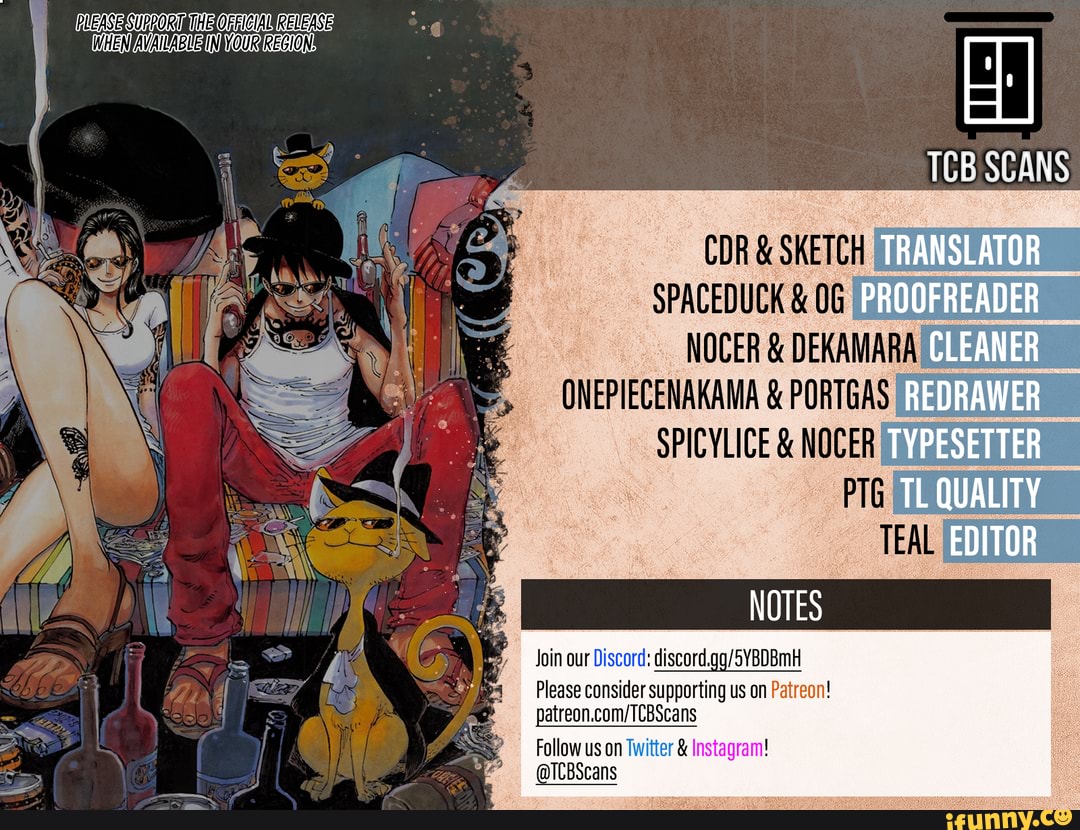One Piece Chapter 1030 - TCB SCANS CDR & SKETCH SPACEDUCK & 06 NOCER ...