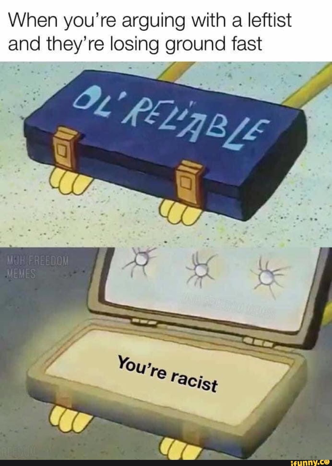 When you're arguing with a leftist and they're losing ground fast - iFunny