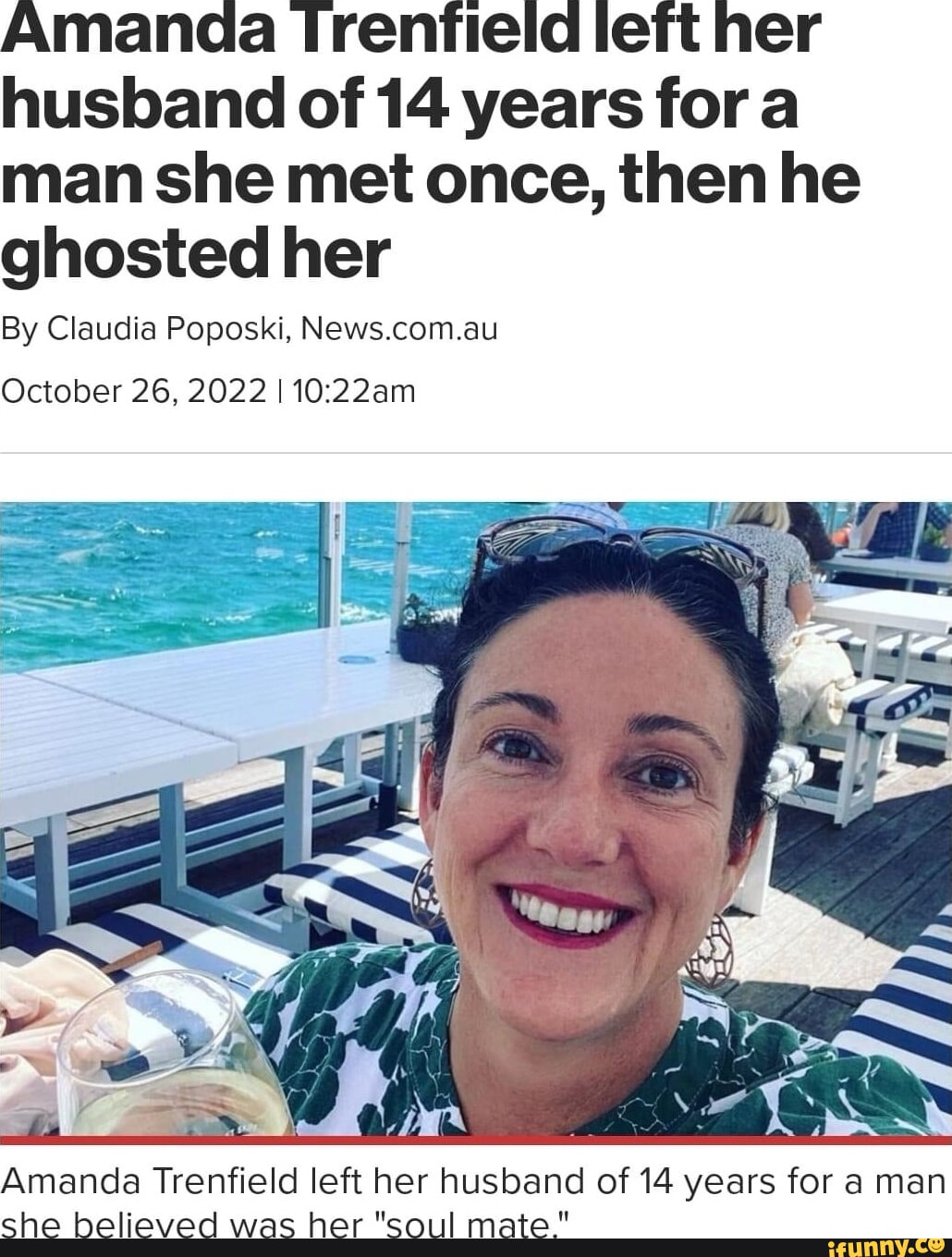 Amanda Trenfield left her husband of 14 years fora man she met once ...