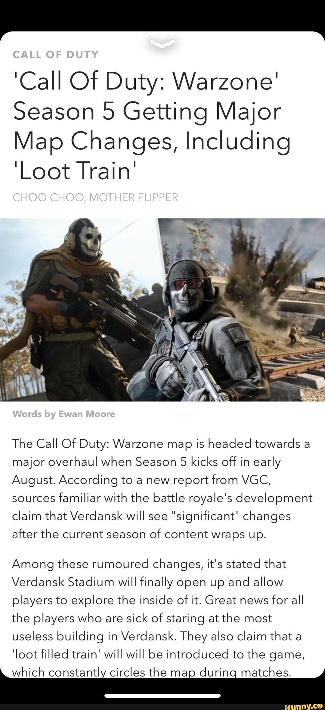 'Call Of Duty: Warzone' Season 5 Getting Major Map Changes, Including ...