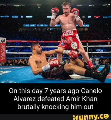 On this day 7 years ago Canelo Alvarez defeated Amir Khan brutally ...