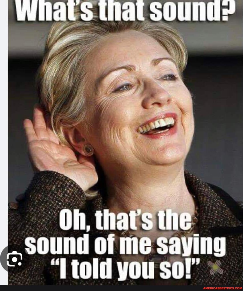 Whats that souniy Oh, that's the sound of me saying "told you so ...
